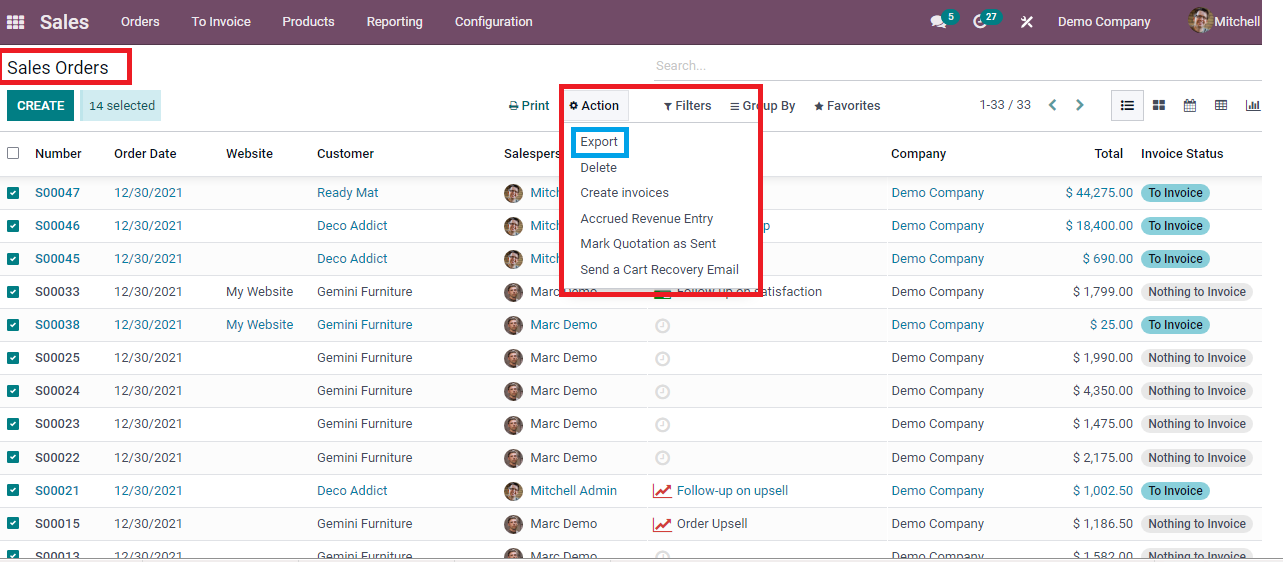 How to Import and Export data in Odoo